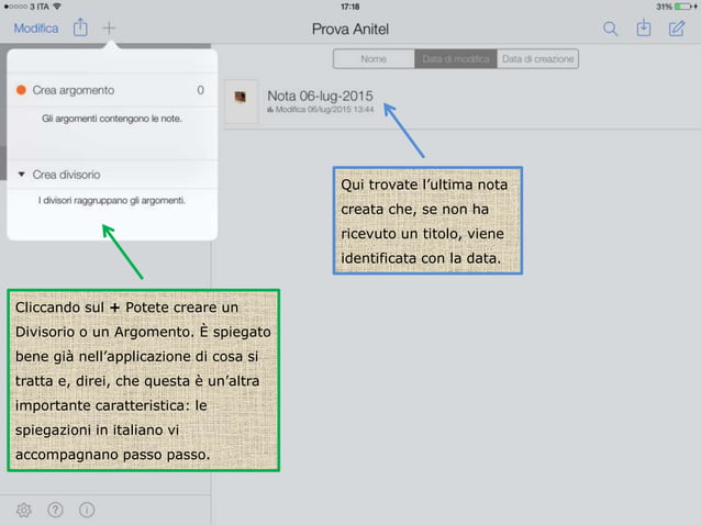 Tutorial su Notability