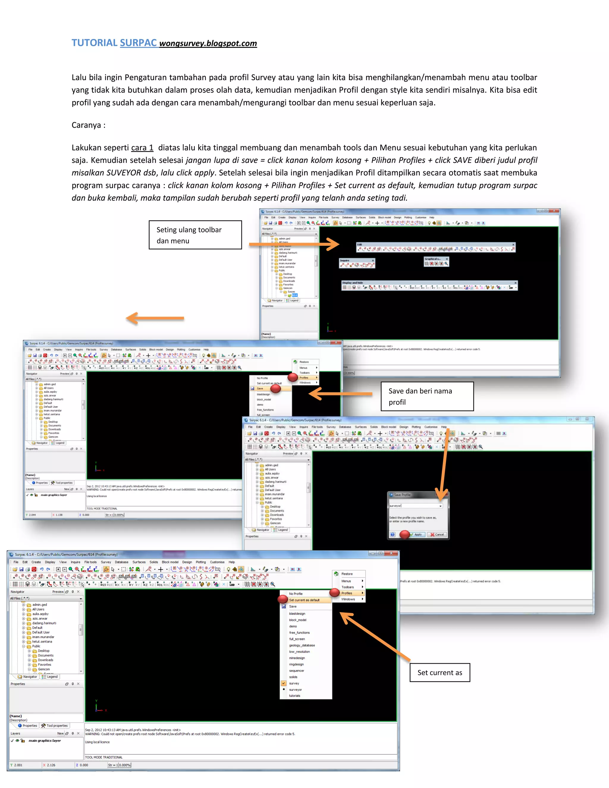 Tutorial surpac bag 2 ( profiles ) | PDF