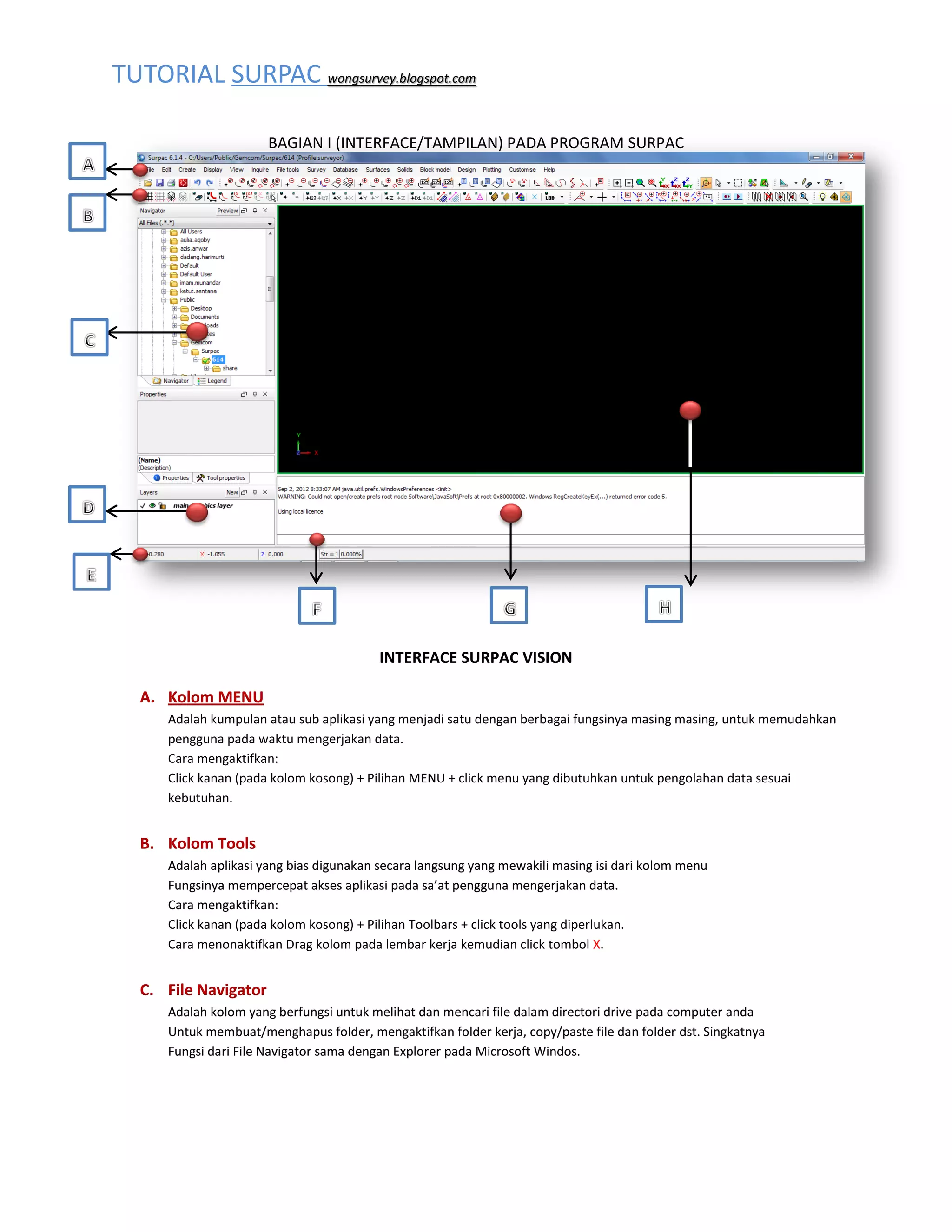 Tutorial surpac bag i ( interface ) | PDF