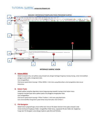 Tutorial surpac bag i ( interface ) | PDF