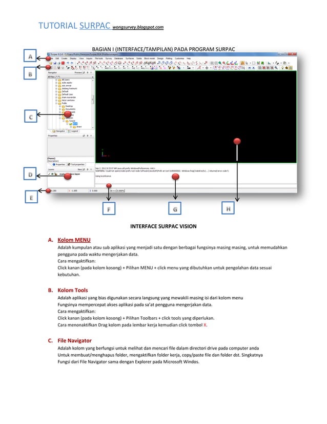 Tutorial surpac bag i ( interface ) | PDF