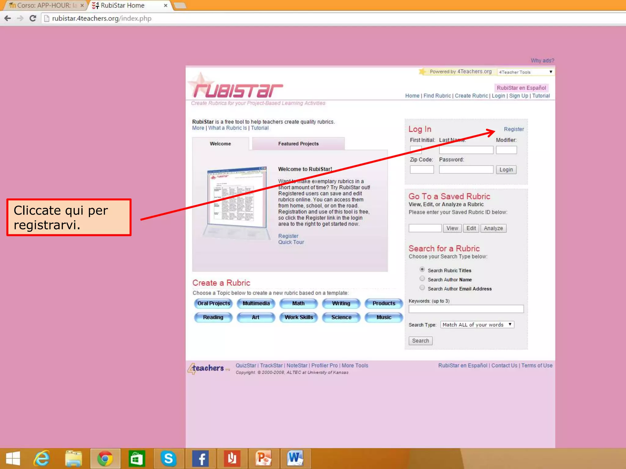 Tutorial su Rubistar | PPTX | Computing | Technology & Computing