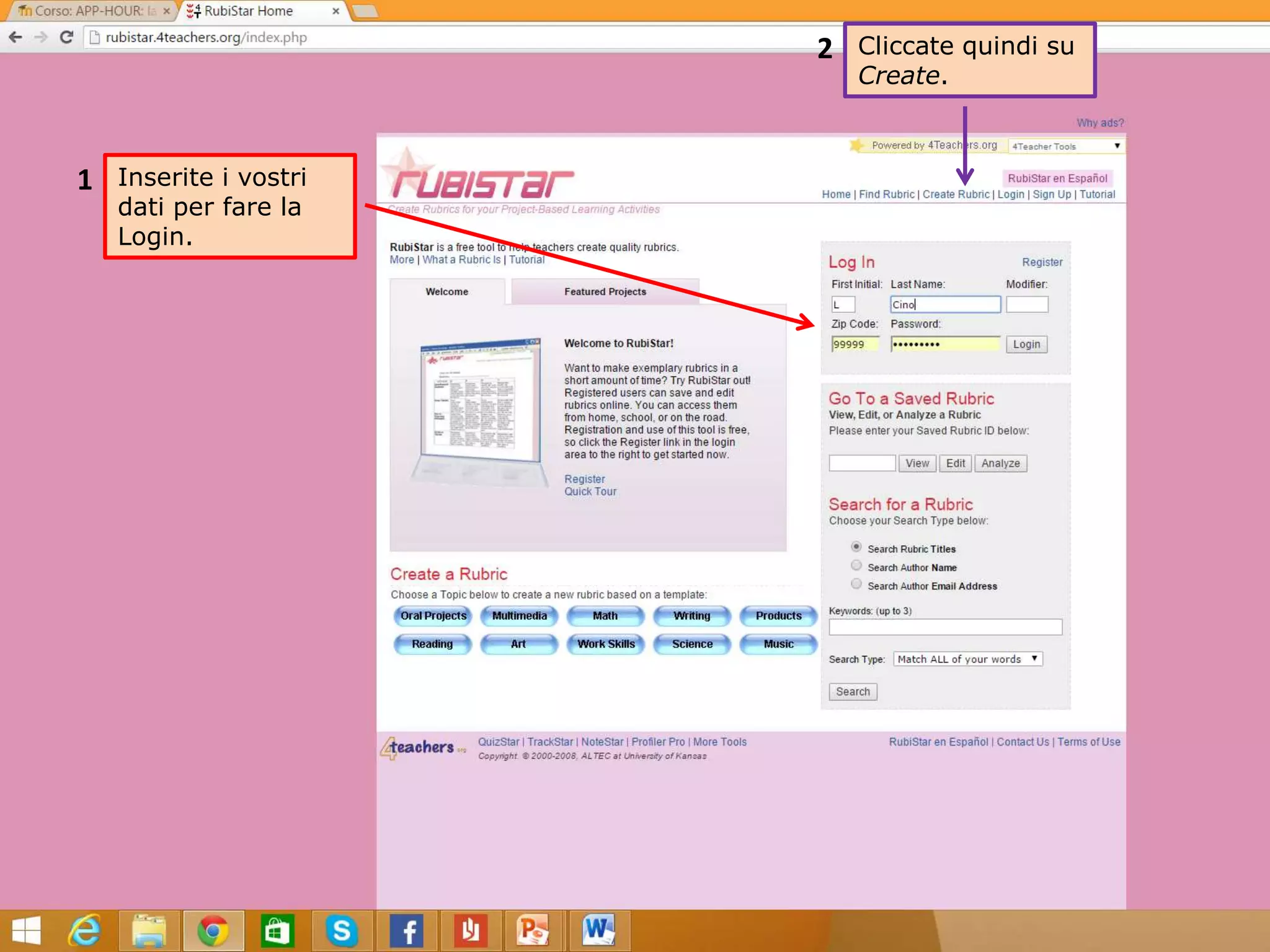 Tutorial su Rubistar | PPTX | Computing | Technology & Computing