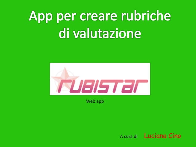 Tutorial su Rubistar | PPT