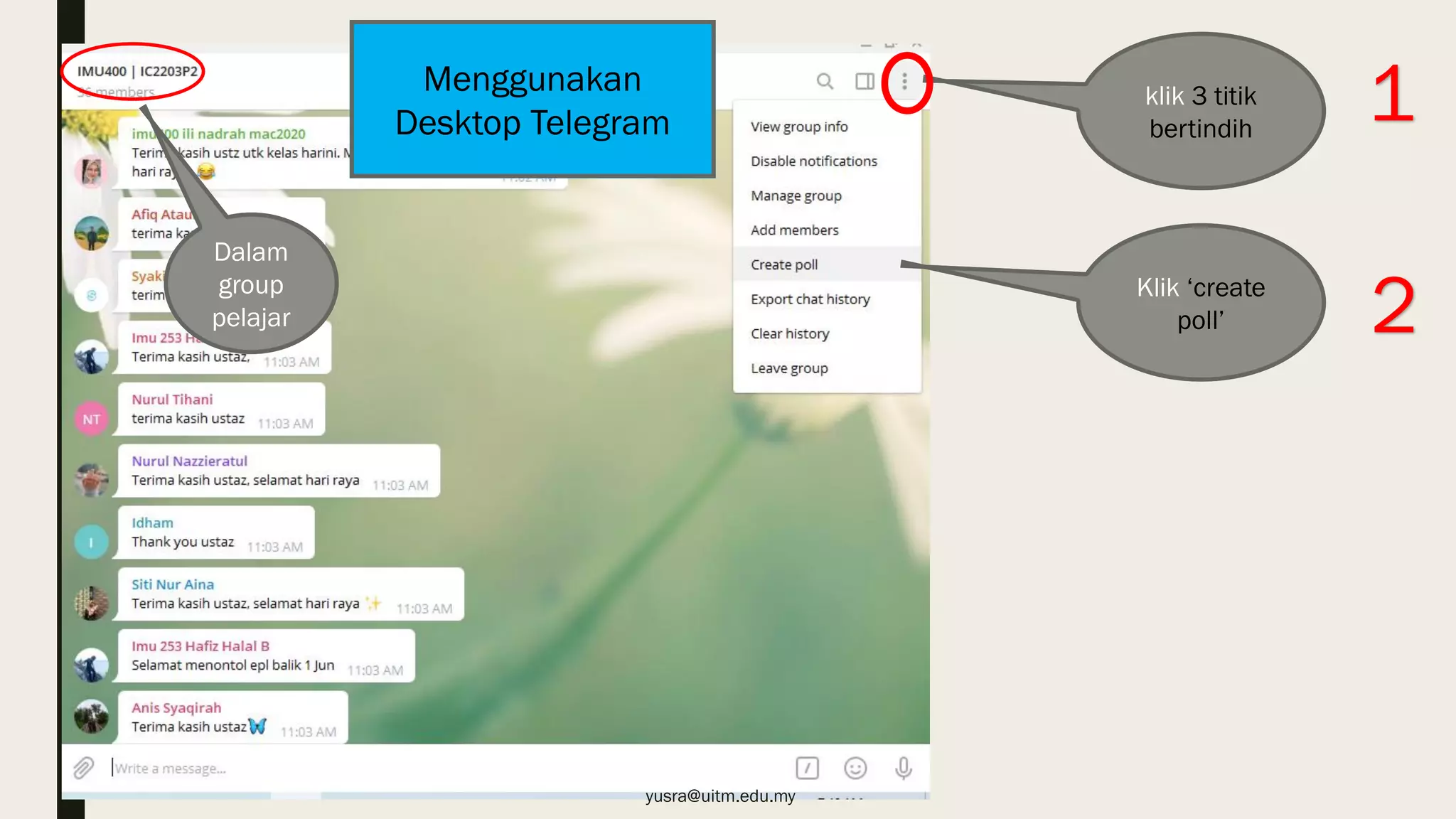 Tutorial telegram quiz | PPT