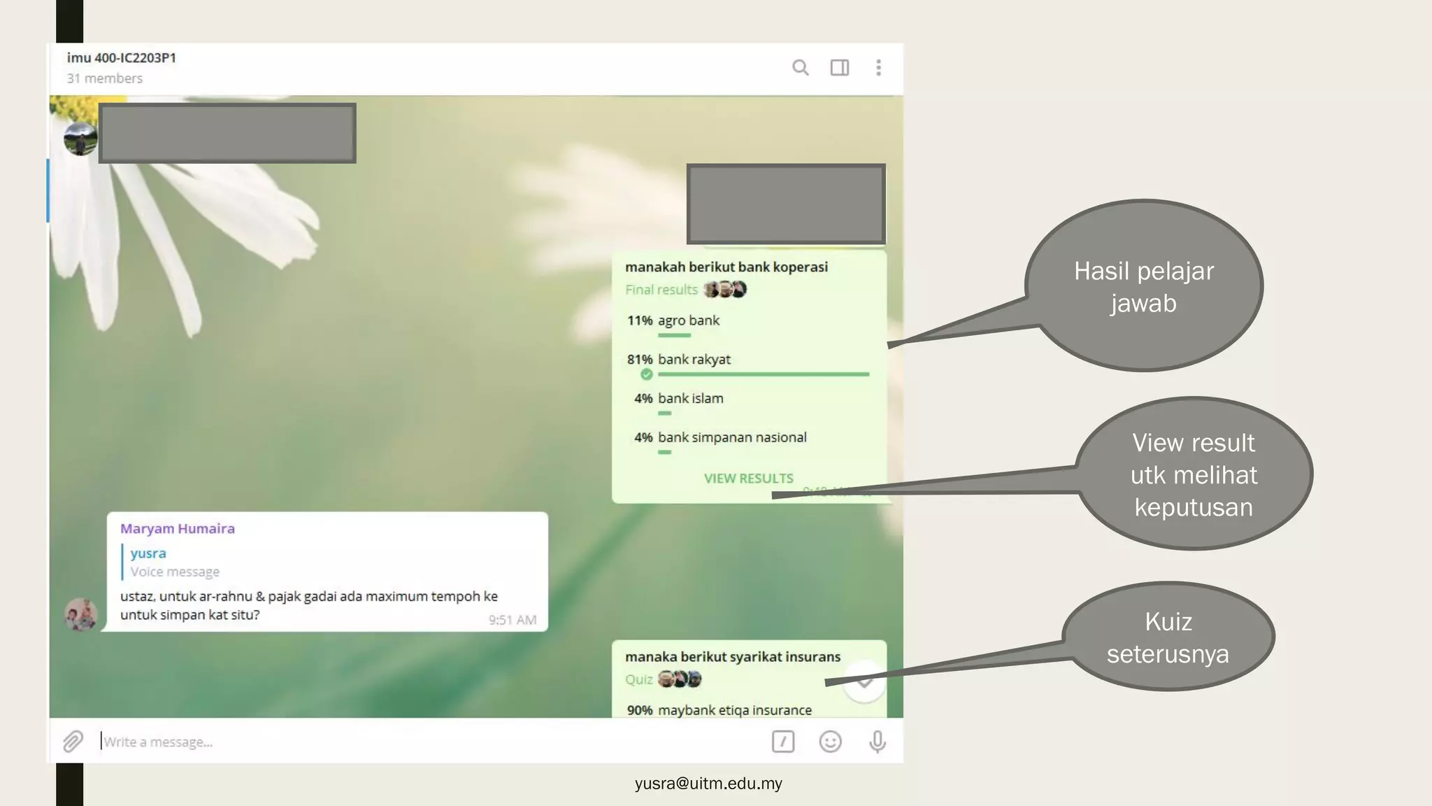 Tutorial telegram quiz | PPT