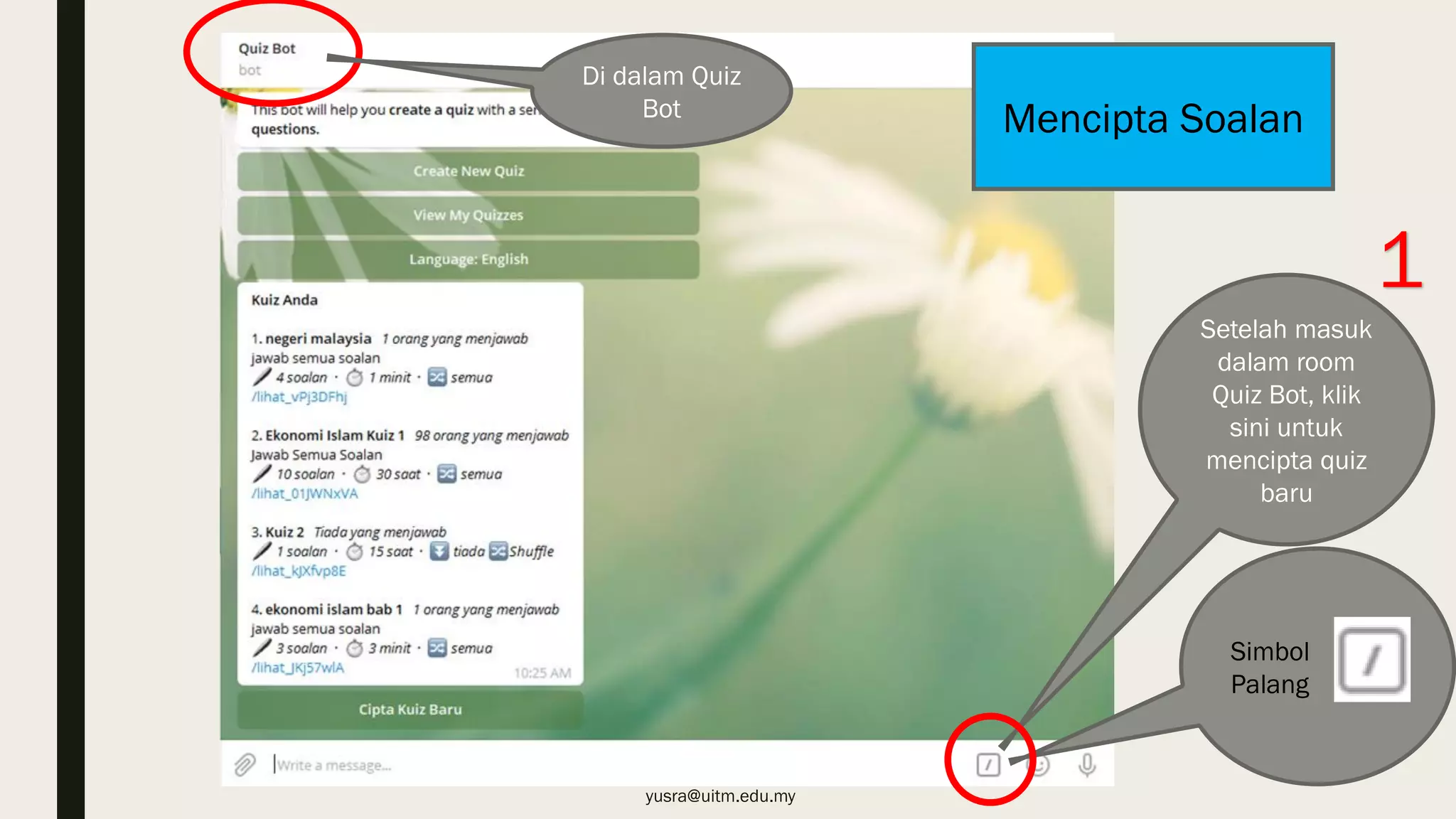 Tutorial telegram quiz | PPT
