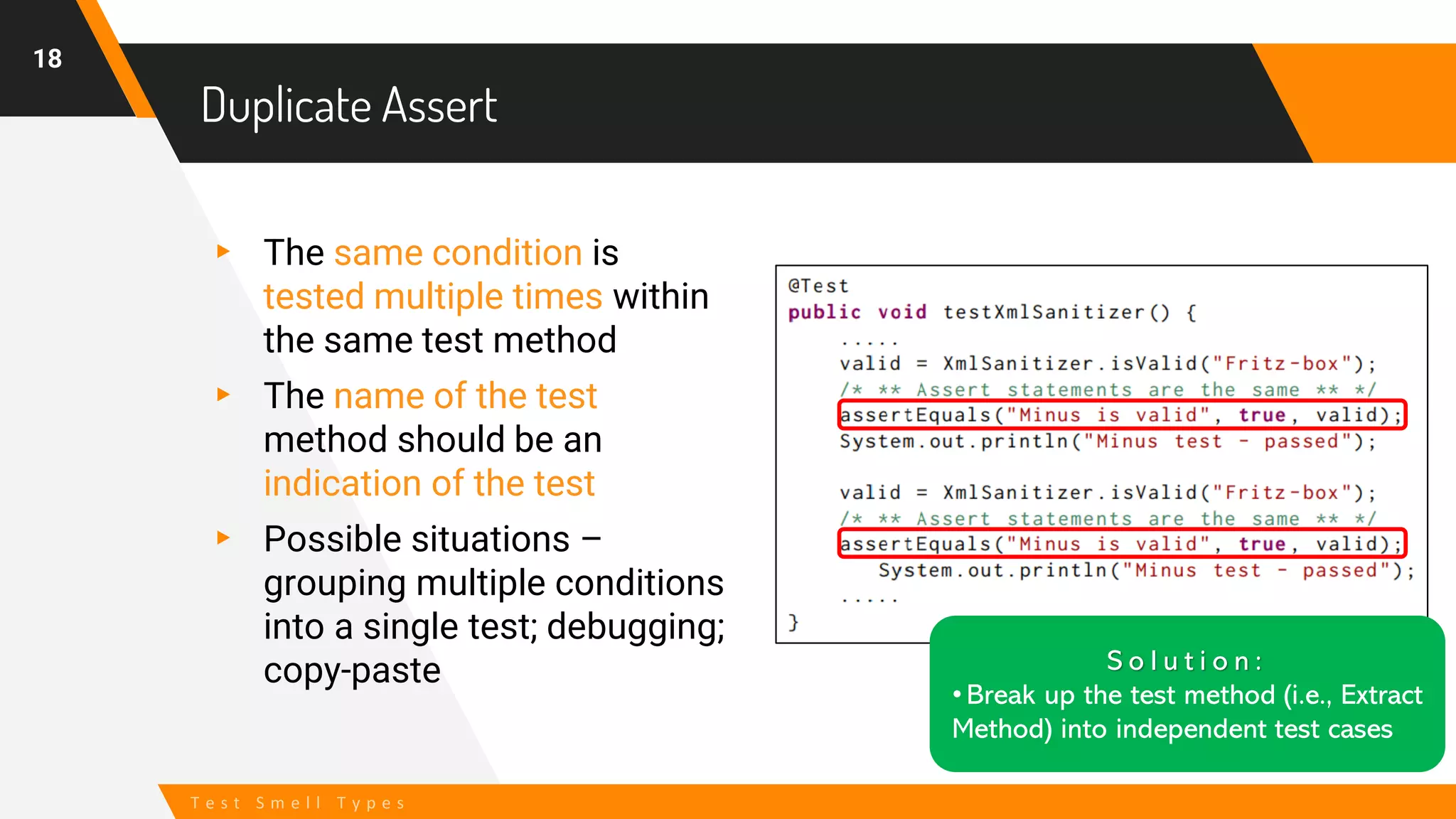 Test Anti-Patterns: From Definition to Detection | PPT