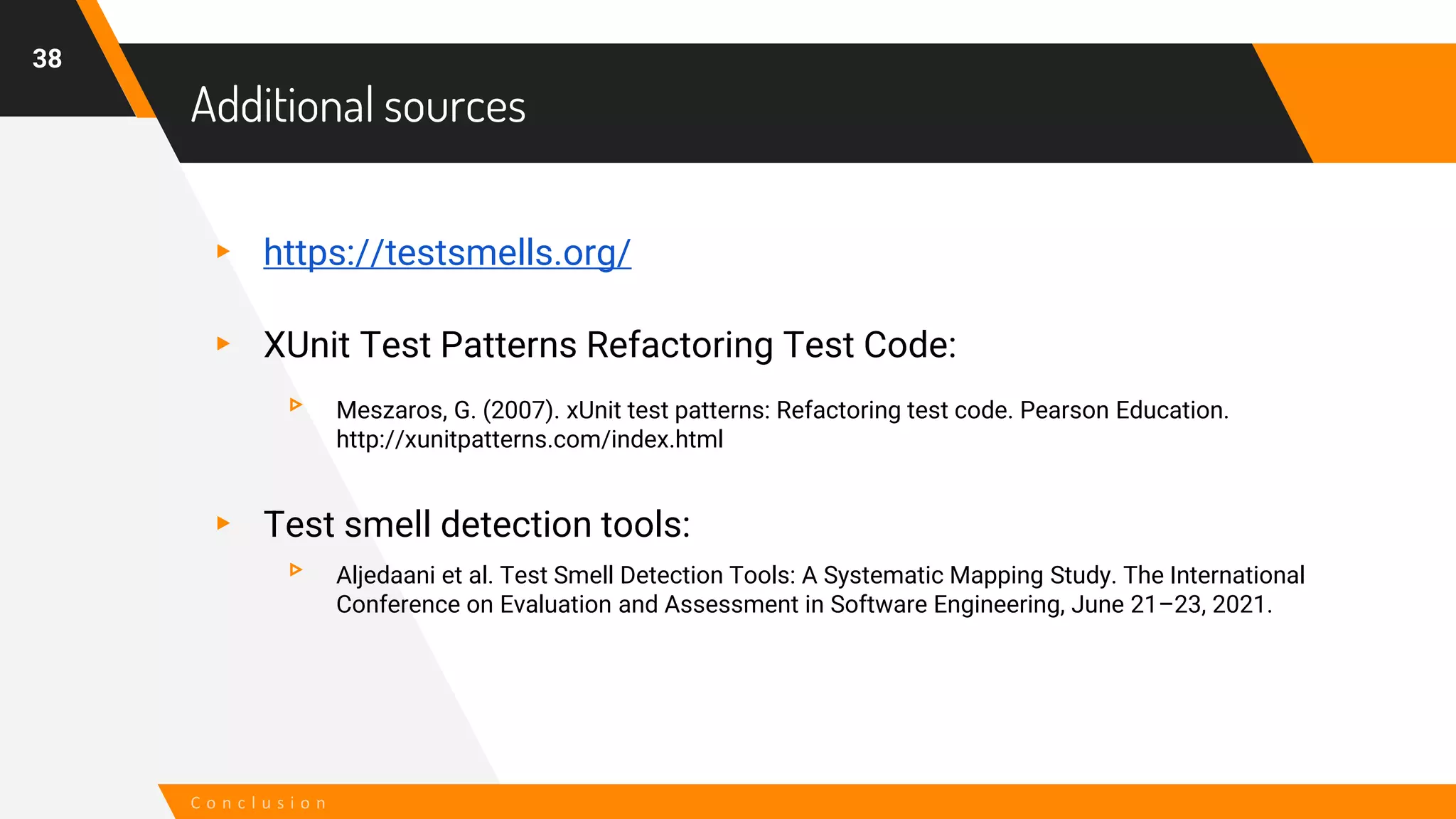 Test Anti-Patterns: From Definition to Detection | PPT