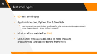 Test Anti-Patterns: From Definition to Detection | PPT