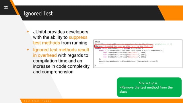 Test Anti-Patterns: From Definition to Detection | PPT