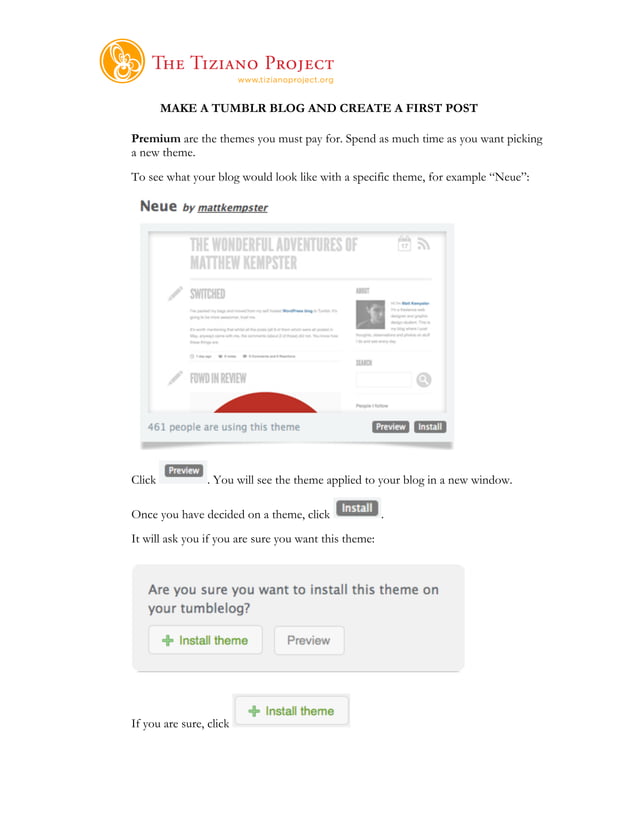 Tutorial Tumblr | PDF