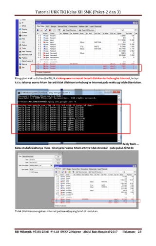 Tutorial ukk mikrotik paket ganda 2 3 @2017 abdulrais | PDF