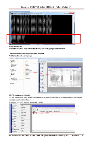 Tutorial ukk mikrotik paket ganda 2 3 @2017 abdulrais | PDF
