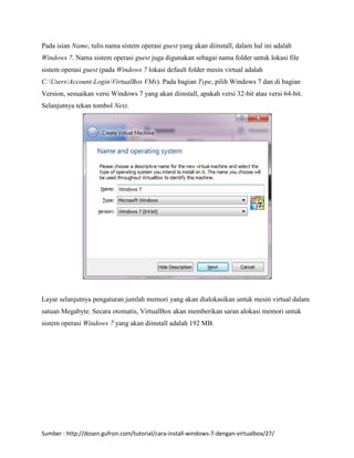 Tutorial virtual box | PDF