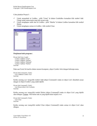 Tutorial visual basic 6.0 | PDF