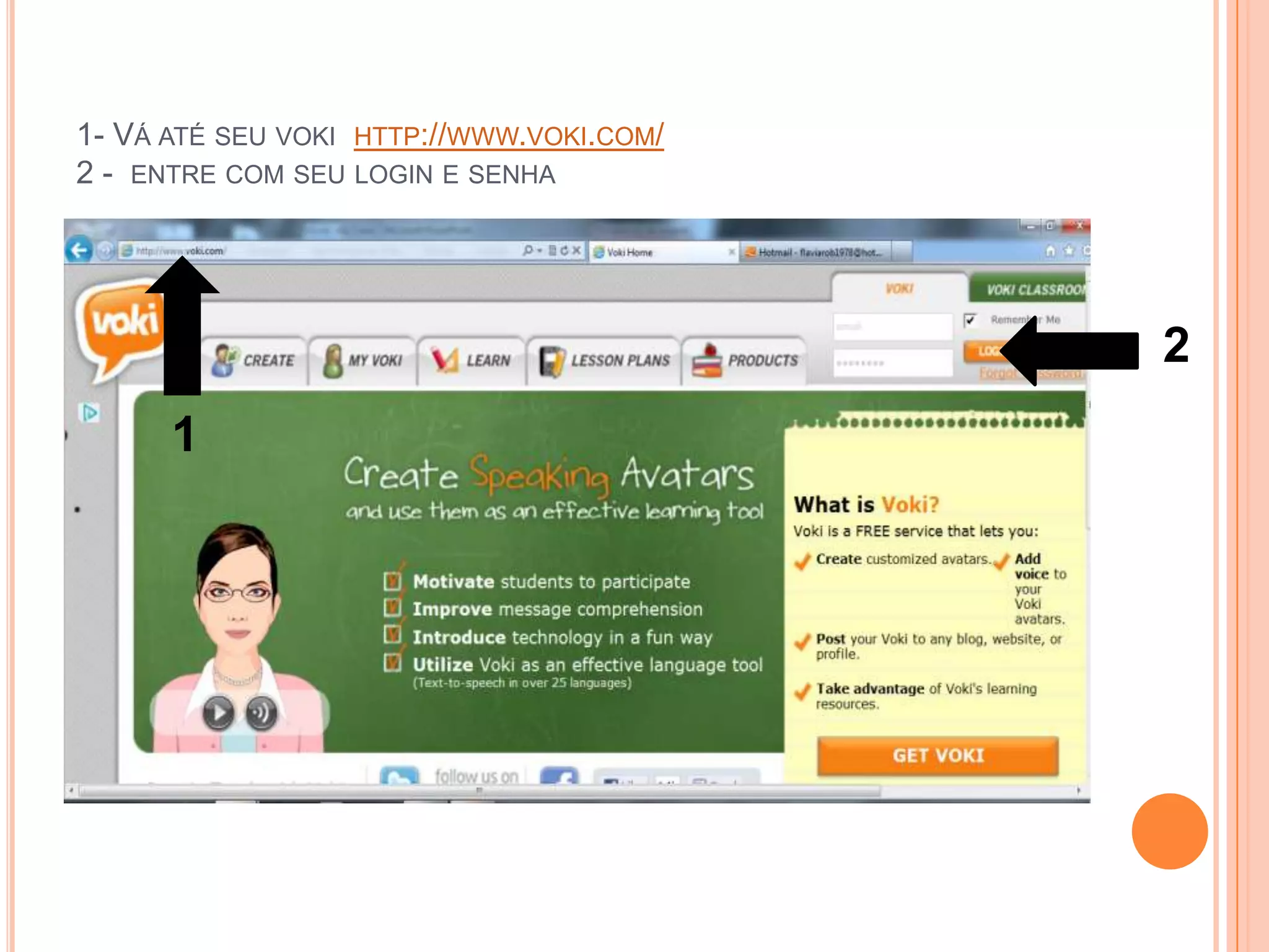 Tutorial voki 3 ano | PPT