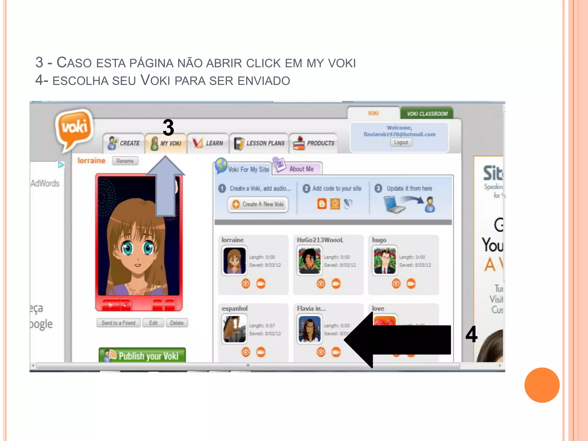 Tutorial voki 3 ano | PPTX