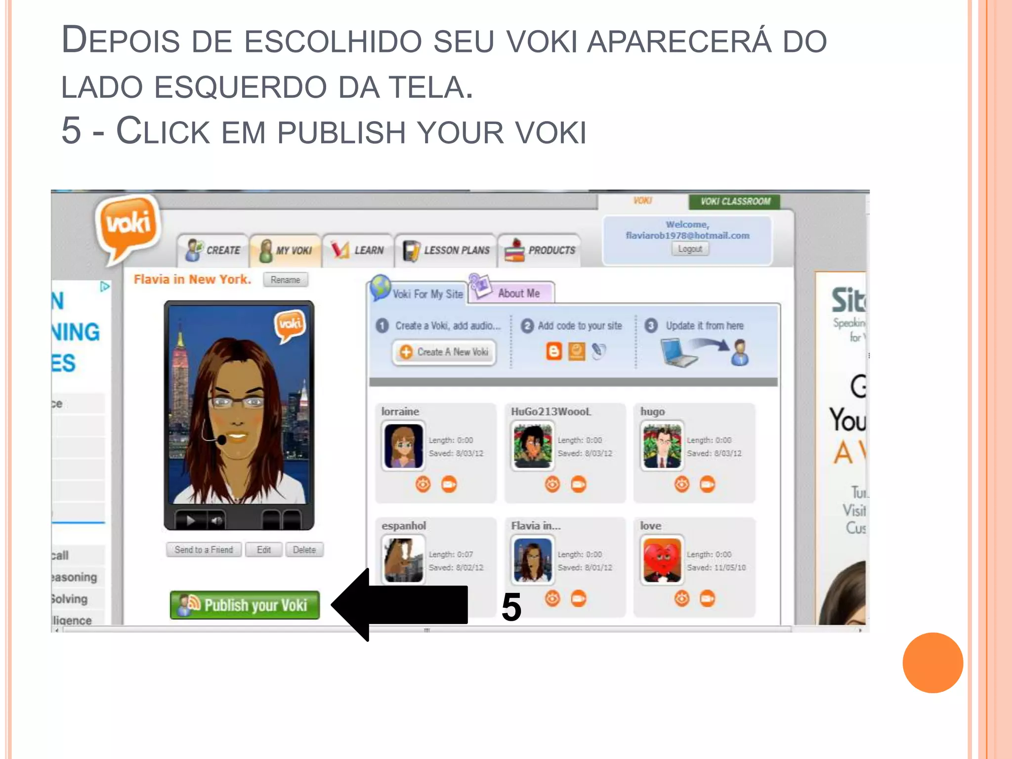 Tutorial voki 3 ano | PPTX