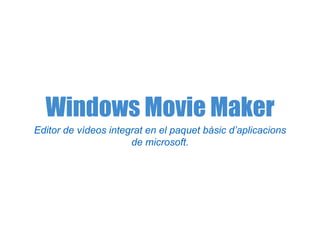 Tutorial windows movie maker | PPT