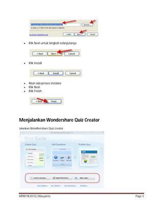 Tutorial wondershare quiz creator | PDF