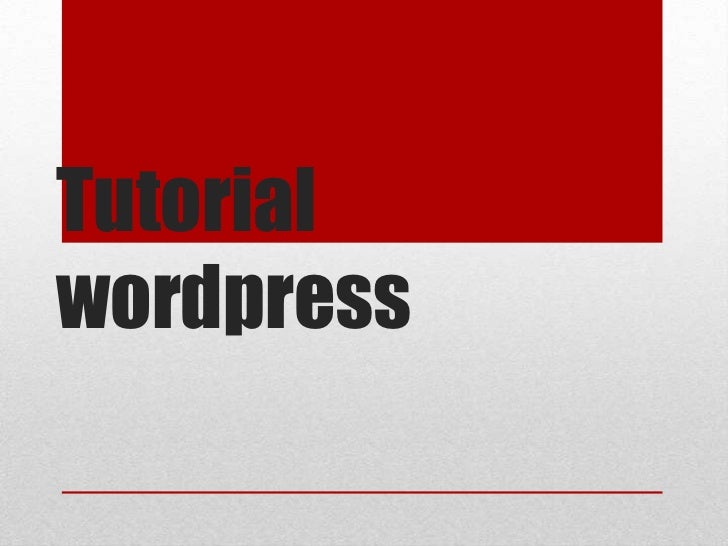 tutorial-wordpress