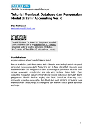 Tutorial Zahir Accounting Ver. 6 | PDF