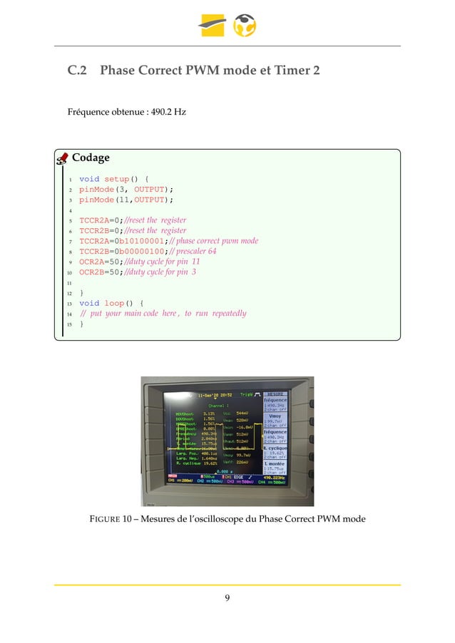 Tutorielmodification De La Frequence De Pwm Et De Larduinopdf