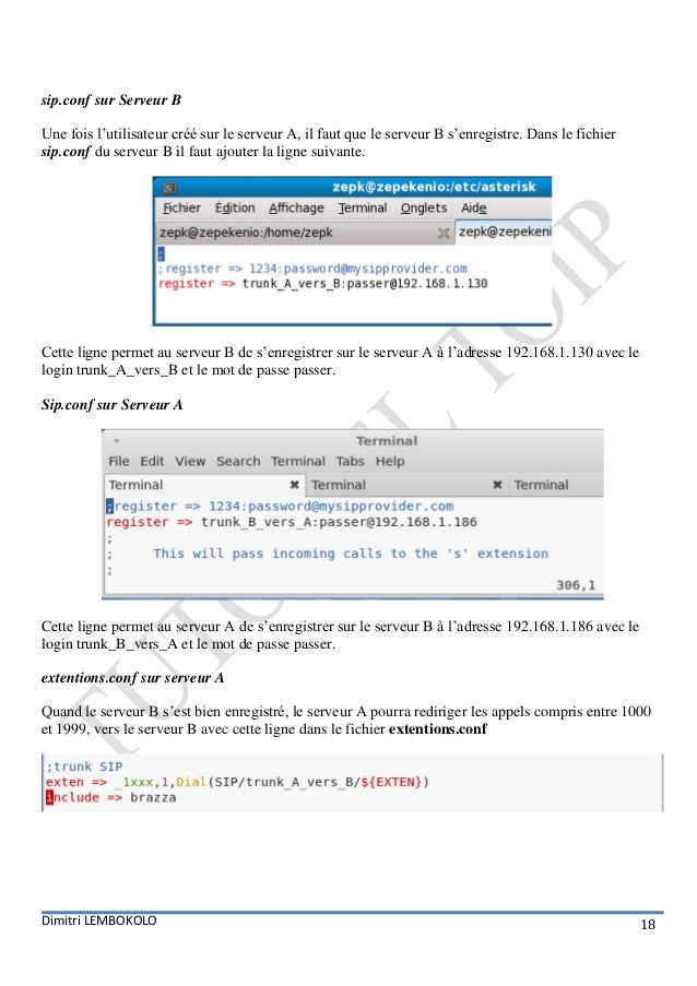 Tuto ToIP (Trunk SIP, IAX, Trunk CME - Asterisk)