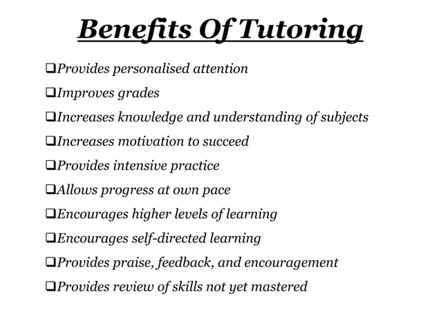 Tutoring | PPT