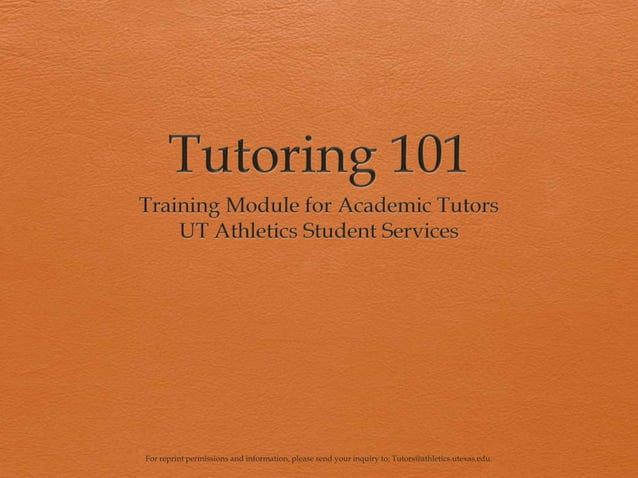 Tutoring 101 | PPTX
