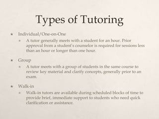 Tutoring 101 | PPTX
