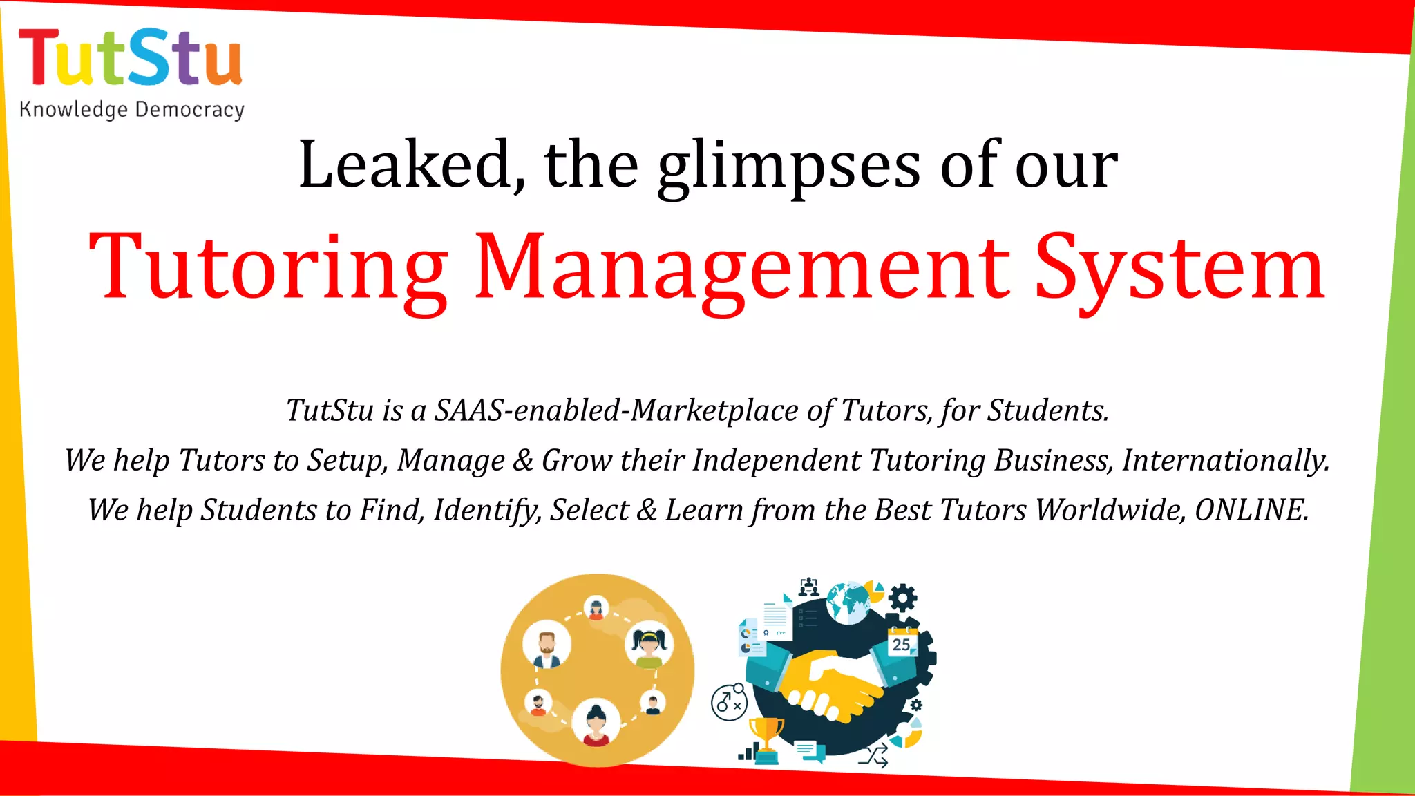 Tutoring Management System by TutStu - Glimpses | PPT