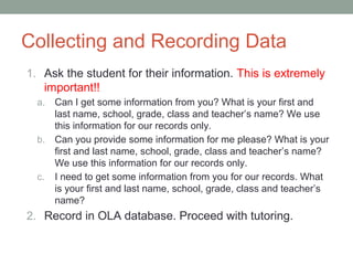 Tutoring session set up | PPT