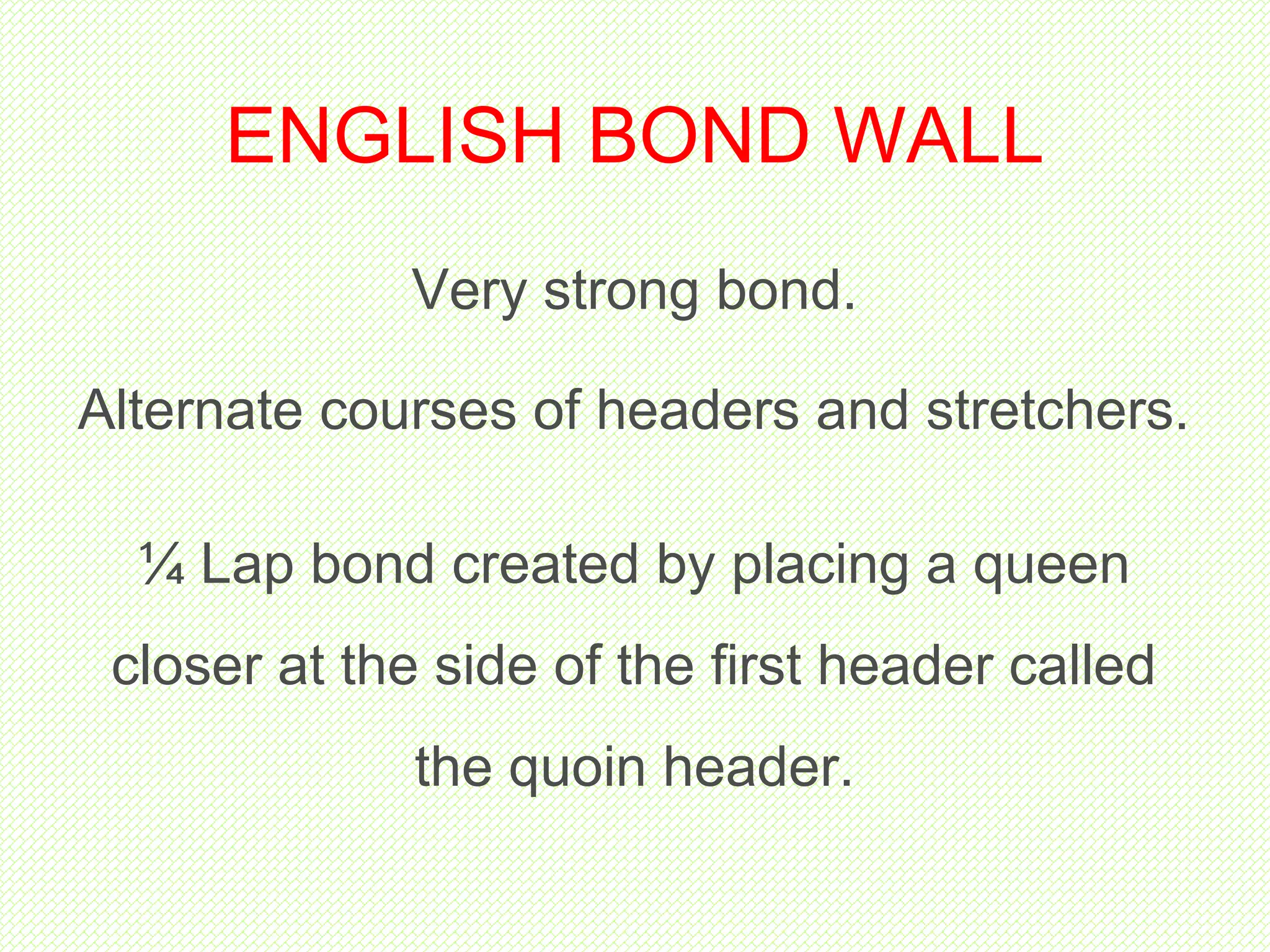 Tutor l1 brickwork bonding | PPT