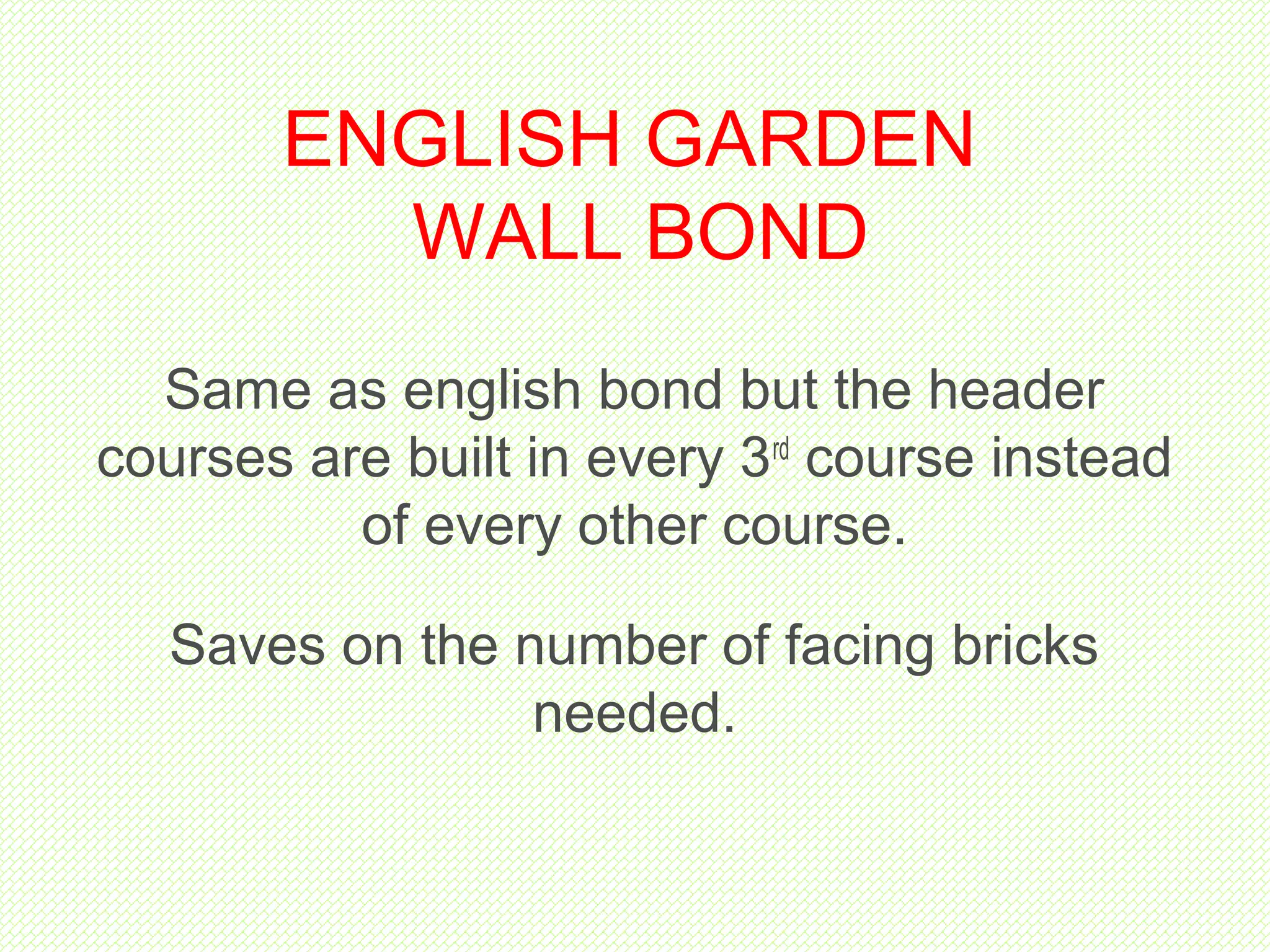 Tutor l1 brickwork bonding | PPT