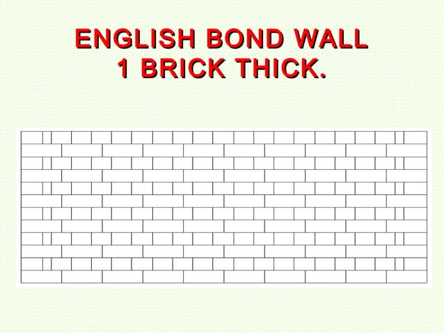 Tutor l1 brickwork bonding | PPT
