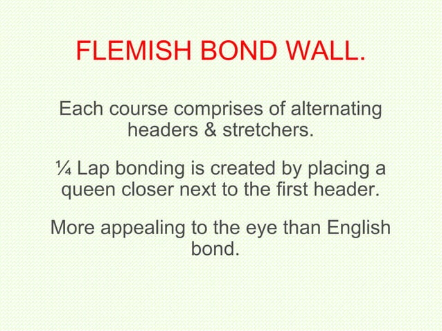 Tutor l1 brickwork bonding | PPT