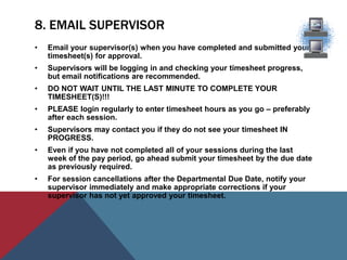 Tutor timesheet submission | PPTX
