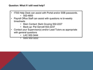 Tutor timesheet submission | PPTX