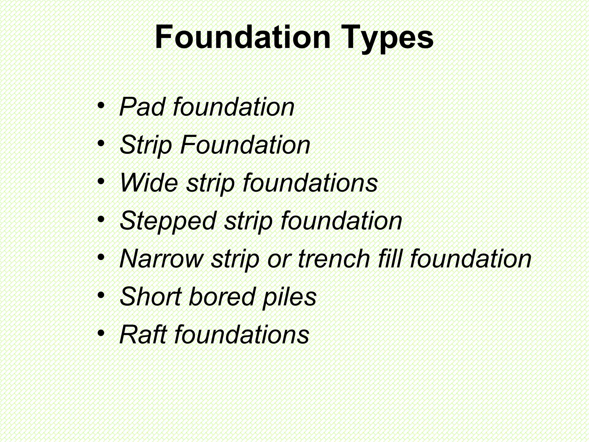 Tutor types of foundations | PPT