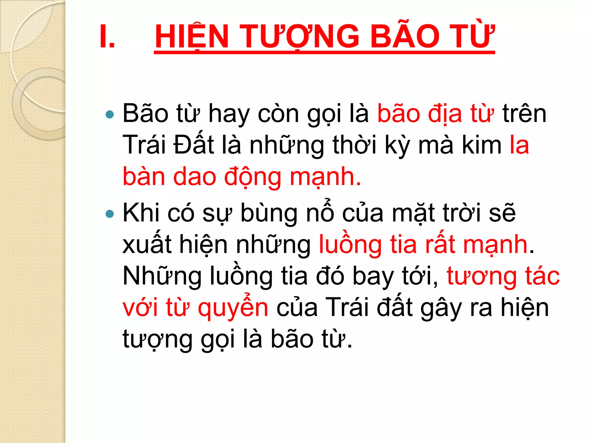 Tu truong trai dat va hien tuong bao tu | PPTX