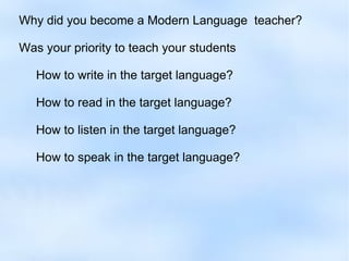 Speaking as Modern Language Priority | PDF