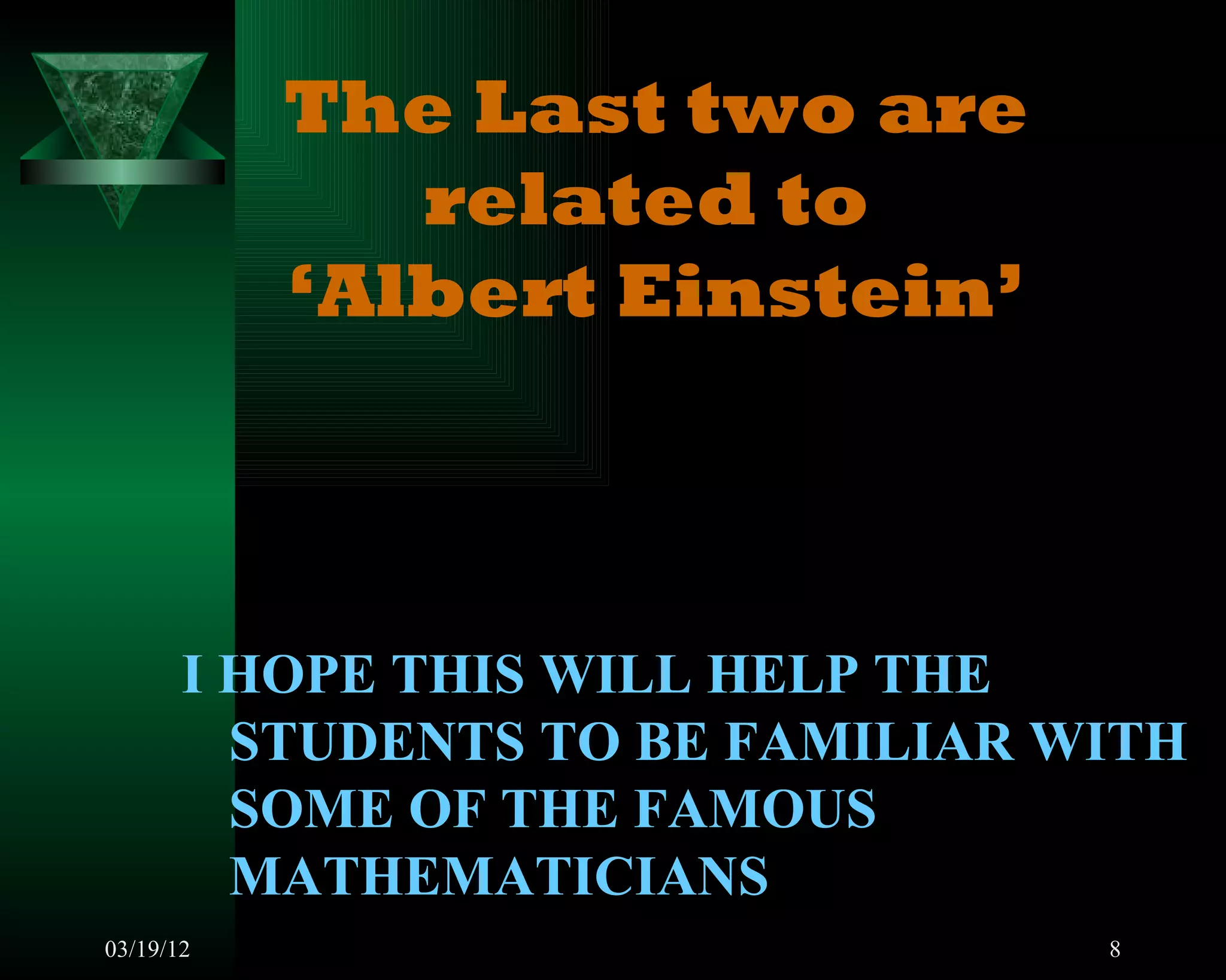 FAMOUS MATHEMATICIANS | PPT