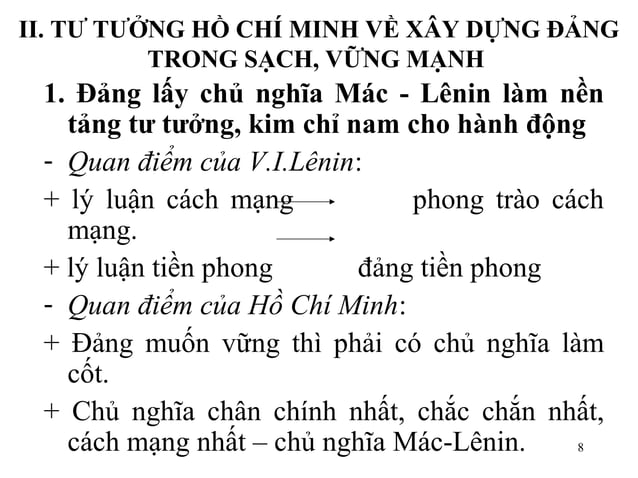 Tư tưởng Hồ Chí Minh trong điều kiện Đảng cầm quyền | PPT