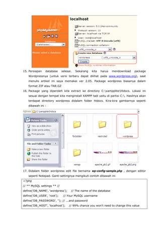 Tut xampp wordpress | PDF