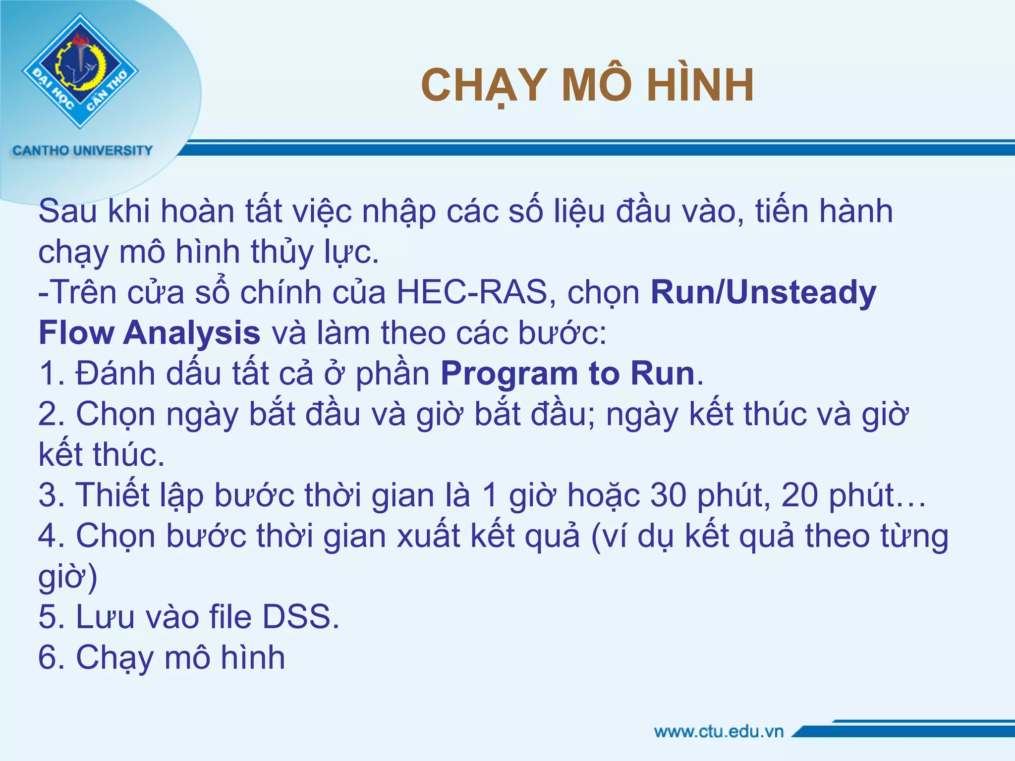 Tuu HEC-RAS guideline | PDF