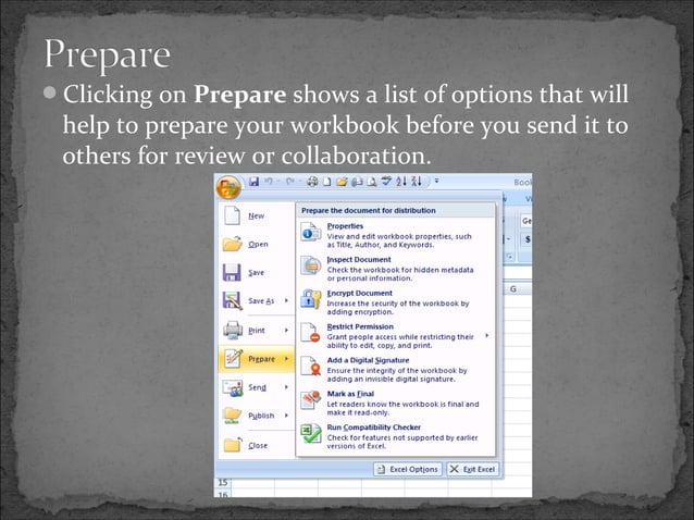 Introduction Microsoft Excel 2007 Ppt