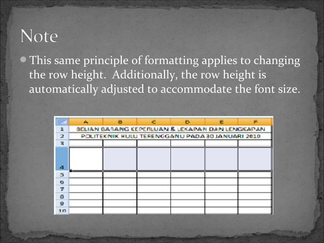 Introduction Microsoft Excel 2007 Ppt