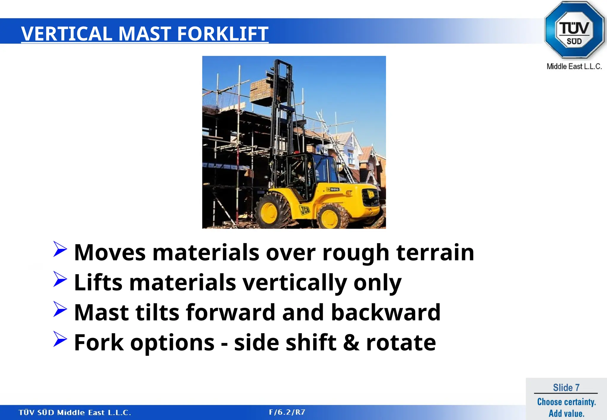 TUV-TR-007 Rough Terrain Forklift Operation Training Course.ppt